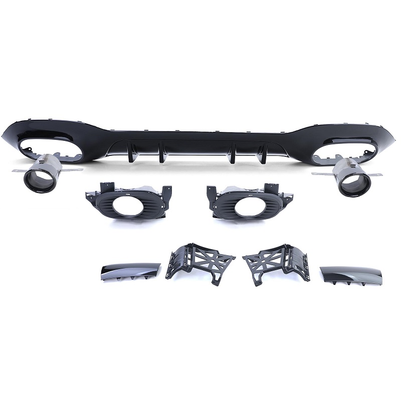 Kit Difusor Traseiro Mercedes CLA C118 Tipo CLA35 Pack Night - Oscarparts